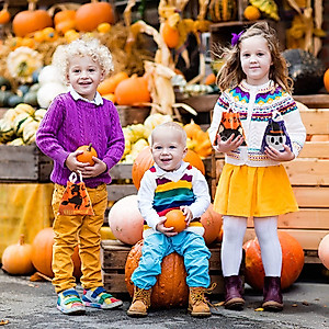 DIYASY 72 Pcs Halloween Drawstring Treat Bags for Kids, Small Plastic Candy Bags with Handle for Kids Trick or Treat Halloween Party Favors Supplies