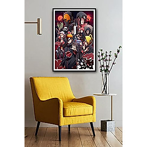 Ukeclvd Akatsuski Poster Uchiha Itachi Pain Japan Manga Personality Anime Decorative Painting Wall Art Canvas Posters Gifts 12x18 inch No Frame