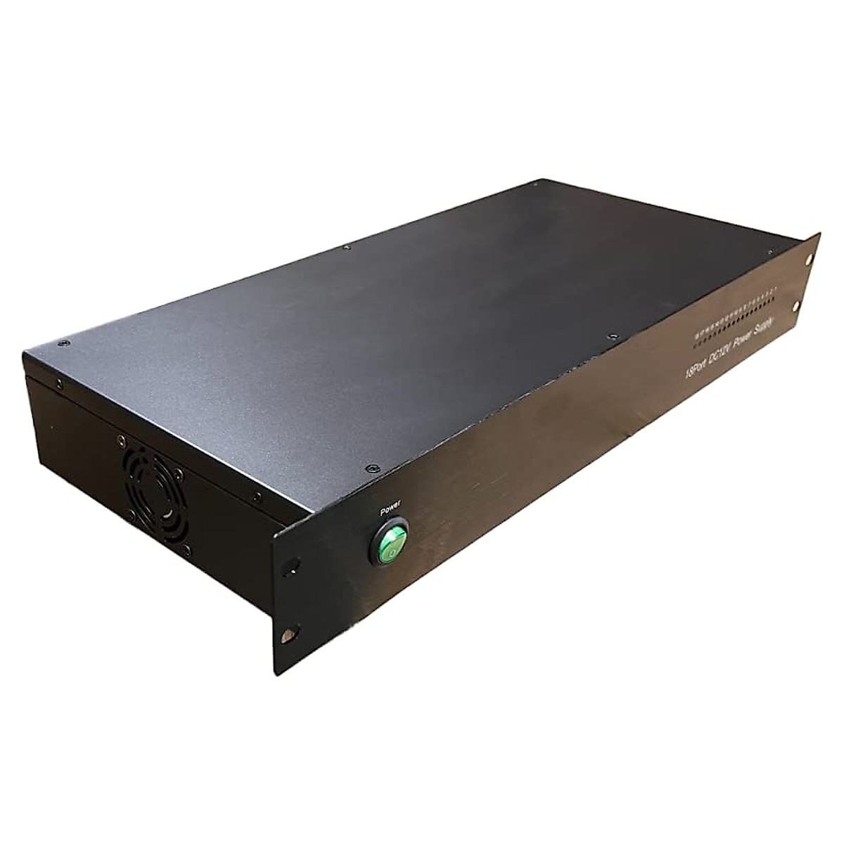 HDView CCTV Distributed Power Supply Box for Security Camera, PTC Resetable Fuse [no Fuse Burn], Rack Mount (18 Ports 20Amp, 12V DC Power)