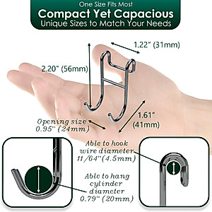 Jovware Shower Caddy Hooks, Razor Hooks for Shower, Razor Hanger for Shower, Shower Caddy with Hooks, Shower Hooks for Loofah, Razor Holder 2 Pack Silver