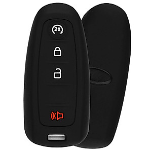 KeyGuardz Keyless Remote Car Smart Key Fob Outer Shell Cover Soft Rubber Case for Ford M3N5WY8609 (Pack of 2)
