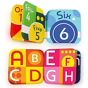 Floating Baby Bath Books Set of 4 - Bath Books for Babies, Infants - Waterproof, Mold-Free Bath Toys for Learning & Early Education (Fruit, Ocean, ABC, Numbers Books)