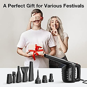 Compressed Air, MECO High Pressure Air Duster Blower Computer Cleaner Keyboard for Cleaning Dust, Hairs, Crumbs for Computer, Laptop, Tower Fans, Printer, Replaces Compressed Air Cans