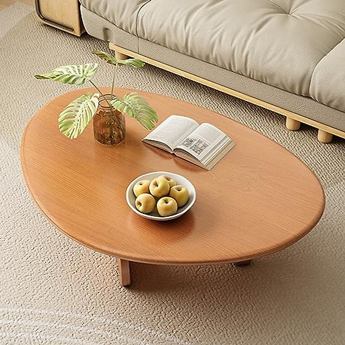 Triangle Coffee Table, Modern Leisure Table with Geometric Legs for Living Room, Patio, Home Office, Birthday, (Color : A, Size : 110 * 78 * 40cm)