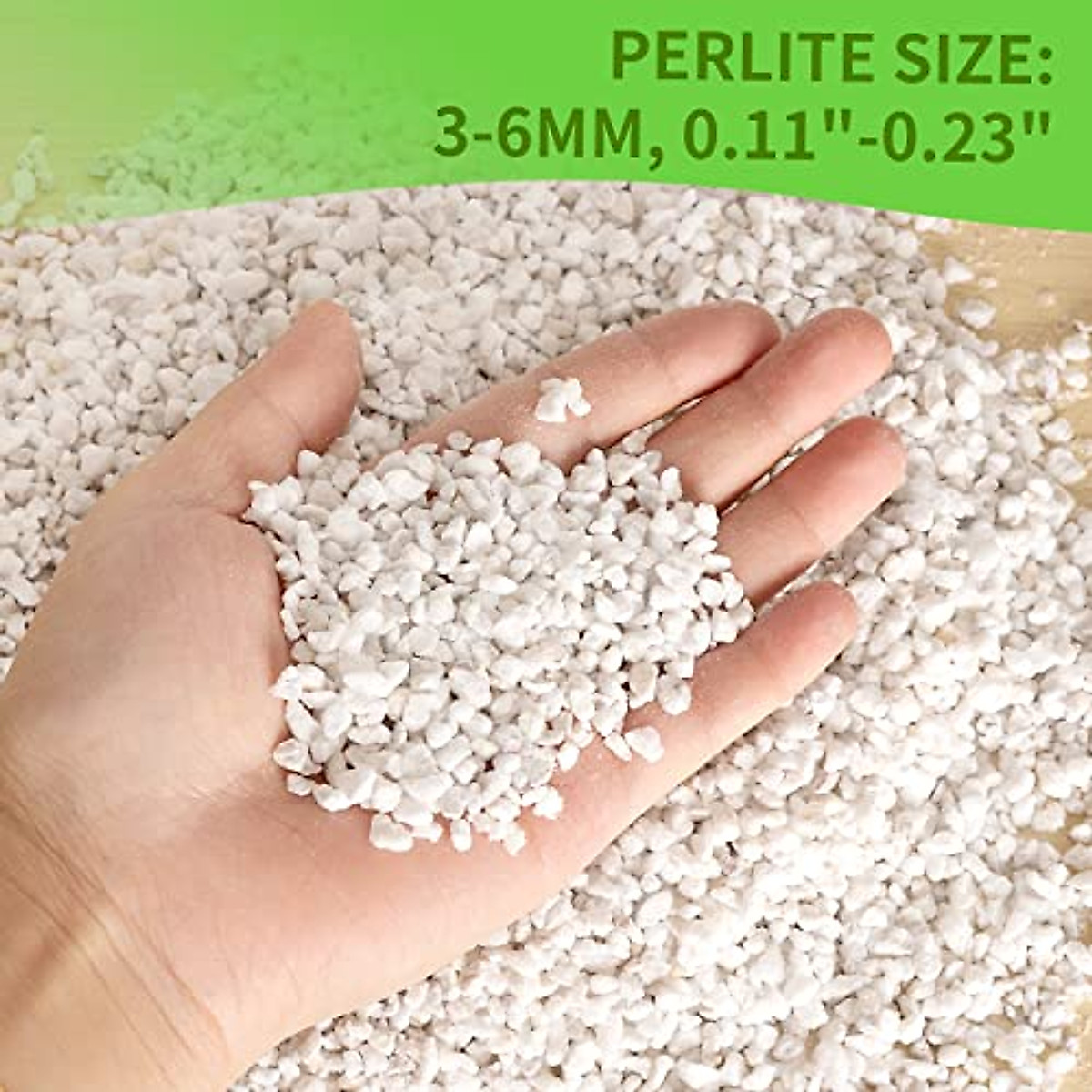 Perlite for Plants - 8QT Organic Perlite Bulk for Indoor Plants, Succulents, Vegetables, Garden, Horticultural Perlite for Soil, Potting Soil Mix, Root Cuttings, Seed Starting