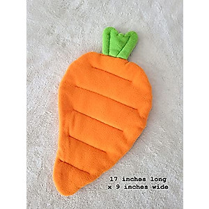 Guinea Pig Bed Mat Washable Pee Pad, Fleece Bedding for Rodent, Reusable Carrot Cage Liner for Rabbit, Hedgehog, Rat, Hamster or Small Animal