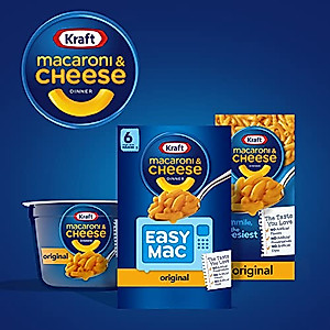 Kraft Easy Mac Original Macaroni & Cheese Microwavable Dinner (6 ct Packets)