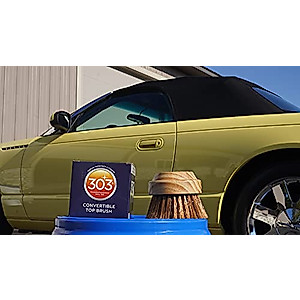 303 Products Convertible Top Brush - Soft Bristles for Safe But Effective Cleaning - Ergonomic Grip - Break Up Dirt and Debris On Convertible Top,1 Pack (39017), Blue