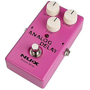 NUX Analog Delay Guitar Effect Pedal 100% analogue circuit,warm sounding analog delay effect from the 80's