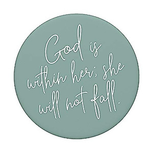 God Is Within Her - Christian Scripture Bible Verse Psalm PopSockets PopGrip: Swappable Grip for Phones & Tablets