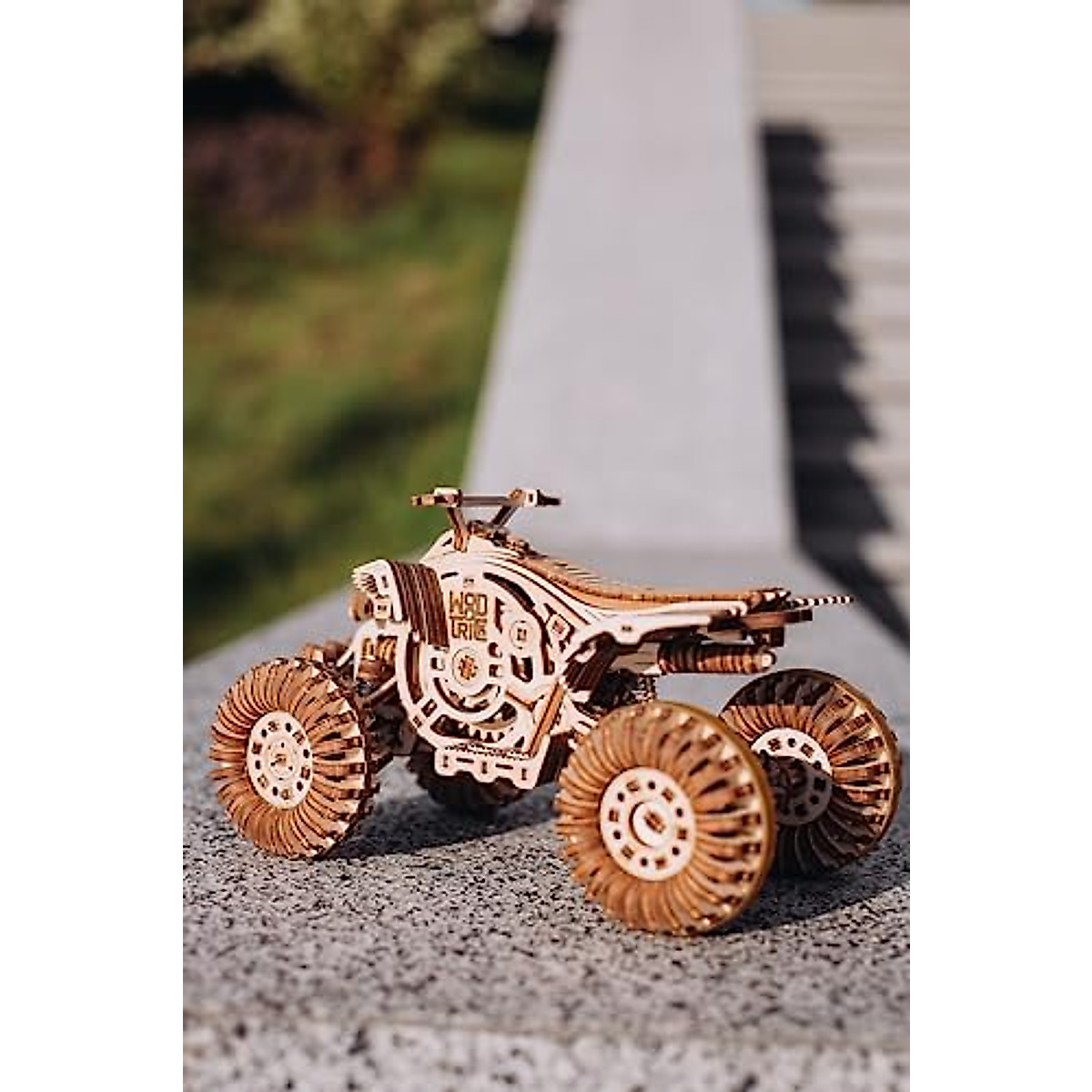 Wood Trick Quad Bike 3D Wooden Puzzles for Adults and Kids to Build - Rides up to 30 ft - Wooden Model Car Kits to Build for Adults - Model Kits for Adults - Challenging Project Hobby Kits