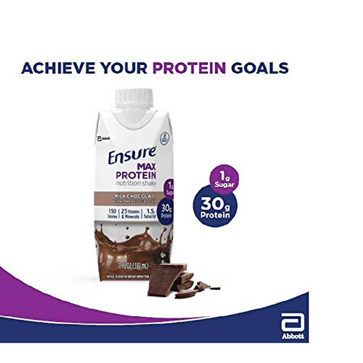 Ensure, Max Chocolate, 11 Ounce, 4 Count
