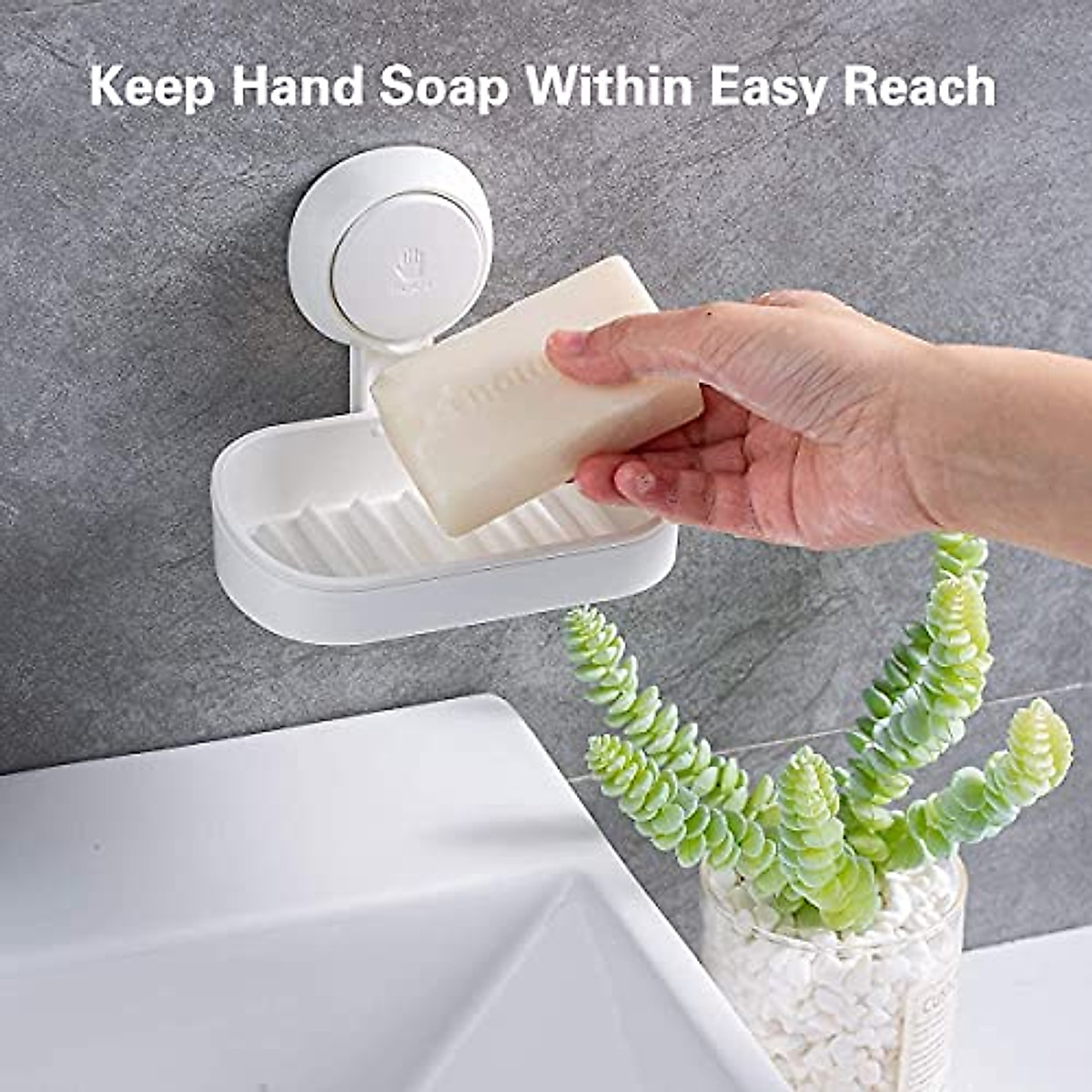 TAILI Bathroom & Kitchen Suction Cup Storage Basket Set Pack of 2 Wall Mounted Organizer for Shampoo,Soap, Conditioner, Shower Caddy Drill-Free with Vacuum Suction Cup for Kitchen & Bathroom