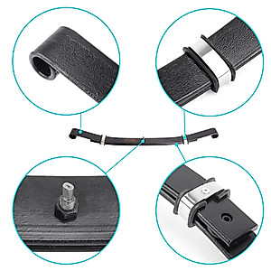 10L0L Golf Cart Heavy Duty Front 2-Leaf Spring Kit with Bushings & Sleeves for Club Car DS & Precedent 1981-Up, OEM 103628801