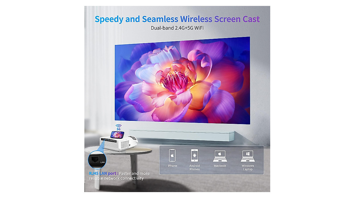Ultra HD 4K Daytime Projector | 14300 Lumens Smart TV