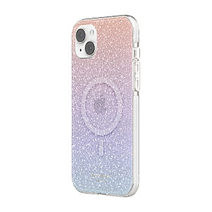 Kate Spade New York Defensive Hardshell Case Compatible with MagSafe for Apple iPhone 14 Plus - Ombre Glitter [KSIPH-240-OGBPP]