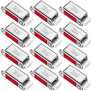 Cabinet Magnets Jiayi 12 Pack Magnetic Door Catch Stainless Steel Kitchen Cabinet Magnetic Catch Drawer Magnet for Cabinet Door Cupboard Magnetic Closures for Cabinet Magnetic Latches Cabinet Closer