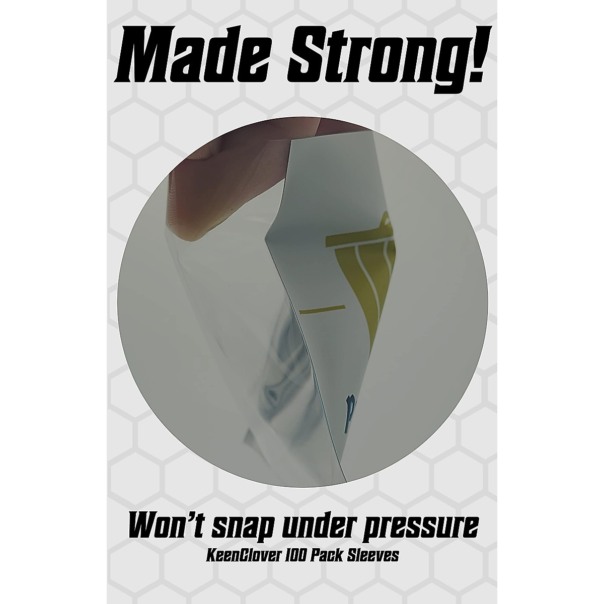 KeenClover Trading Card Sleeves 100 Pack Matte Standard Size, Strong and Thick Pure Jank 66mm x 91mm