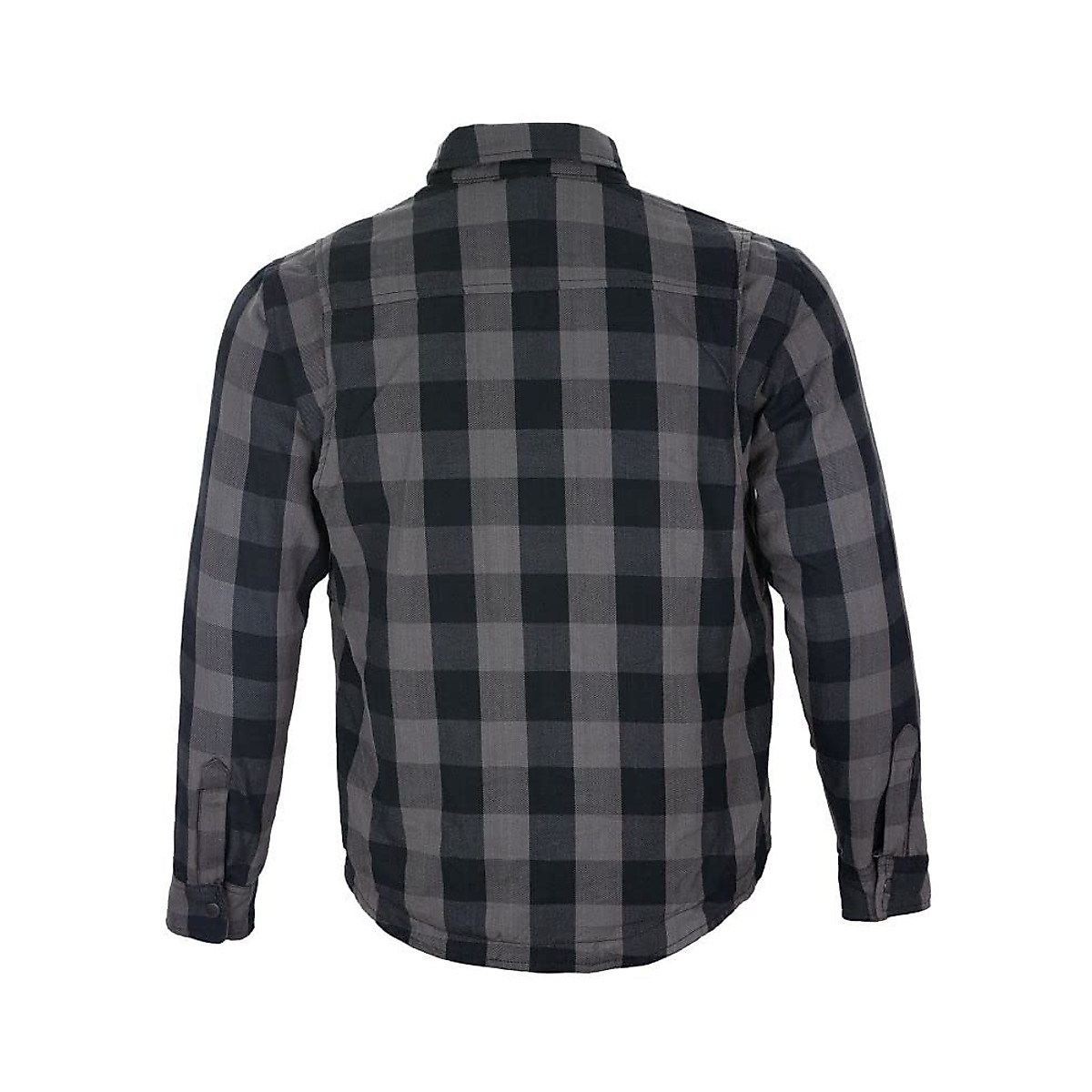 Mens Motorcycle Lightweight Waterproof CE armor Blk/White & Gray Checkered Flannel Riding Jacket Shirt (as1, alpha, 2x, regular, regular, Blk/Gray, 2X-Large)