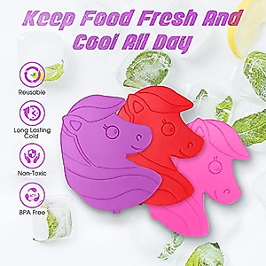 Cerbonny Ice Packs For Lunch Boxes,Ice Packs For Lunch Bags,Ice Packs For Cooler,Ice Pack For Lunch Box,Lunch Box Ice Packs,Freezer Packs for kids' lunchbox,Lunch Box Ice Packs Reusable(Unicorn)