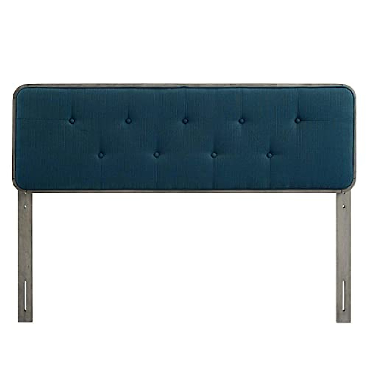 Modway Collins Tufted Fabric and Wood Full Headboard in Gray Azure