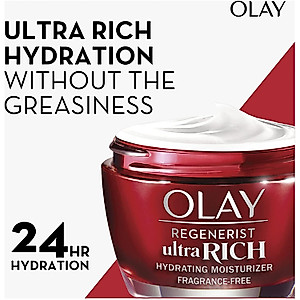 Ultra Rich ΟΙay Hydrating Moisturizer Face Cream FRAGRANCE FREE - 1.7oz (PACK OF 2)
