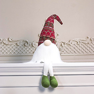 Gnome Christmas Decorations,Handmade Stuffed Gnomes for Home,Plush Blue Scandinavian Tomte 16 in