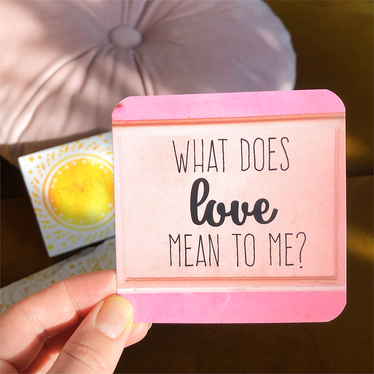 Sunny Present Empowering Questions Cards - 52 Self Care Cards for Mindfulness & Meditation, Writing, or Any Other Process You Choose - The Original Deck