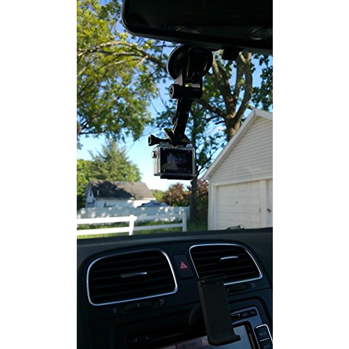 Sametop Suction Cup Mount Compatible with Gopro Hero 11, 10, 9, 8, 7, 6, 5, 4, Session, 3+, 3, 2, 1, Hero (2018), Max, Fusion, DJI Osmo Action Cameras; Perfect for Car Windshield and Window