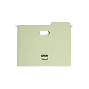 Smead FasTab Hanging Pocket with Full-Height Gusset, 3-1/2" Expansion, 1/3-Cut Built-in Tab, Letter Size, Moss, 9 per Box (64222)