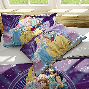 NICHIYOBI Dreamy Princess Themed Duvet Cover 3 Piece Bedding Set & Bedding Set, Perfect for Girls' Dreamy Bedrooms (styel 4,Full 79x90in + 20x30in)