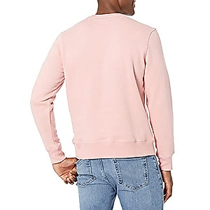 Amazon Essentials Men's Fleece Crewneck Sweatshirt (Available in Big & Tall), Pink, Medium