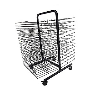 NEOCHY Drying Racks,Metal Wire Work Display Rack, Suitable for Kindergartens and Creative Studios, Paper and Magazine Oiling Air Drying 38-Layer/38 Floors