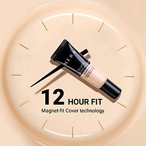 HERA Black Foundation Matte Makeup, Longwear and Oil-free, Jennie Picked Lightweight Cover Fit Liquid Concealer Foundation by Amorepacific (21N1, 0.33 FL OZ)