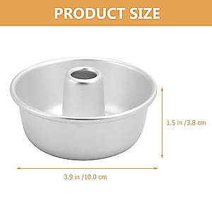 Yardwe Tube Pans for Baking Mini Angel Food Cake Pan, 4 inch Round Chiffon Cake Mold Aluminum Tube Pan Baking Cake Mould Donuts Molds