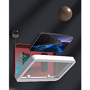 BORXJNM Waterproof Shower Phone Holder 180° Rotation,Wall Mount Shower Phone Case for Shower Bathroom Bathtub Kitchen,Universal Shower Accessories,Compatible with 4" - 7" Cell Phones (Black)