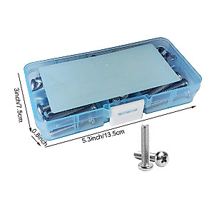 M4-0.7 x 10mm,12mm,16mm,20mm,25mm,30mm Pan Head Phillips Machine Screws,18-8 Stainless Steel Bolts Nuts Washers Screws Assortment Set (M4 Pan Head Phillips Screws)