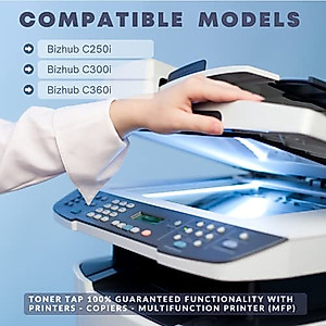 Toner Tap HIGH Yield for Konica Minolta Bizhub C250i C300i C360i (4-Pack Bundle) TN328K TN328C TN328M TN328Y Compatible Cartridge Replacements