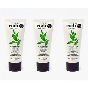 CODi Green Tea Lotion nourishing and rejuvenating HAND & BODY LOTION 3.3 oz - 3 TUBES