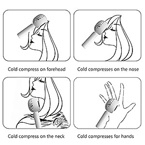 Sun3drucker Portable Cold Compress Handheld Fan - USB Rechargeable Fast Cooling Icy Mini Personal Hand Fan with 3 Speed for Office, Outdoors, Travel, Hiking, Camping