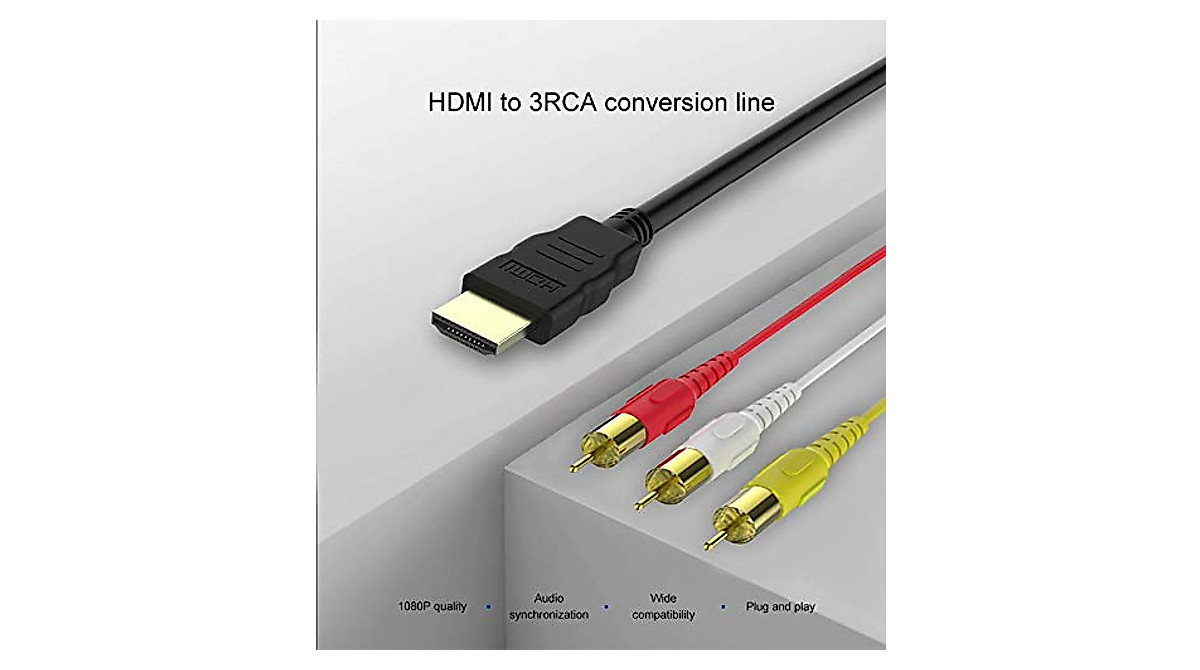 HDMI to RCA Cable 1080P | Easy Plug & Play for Legacy Devices