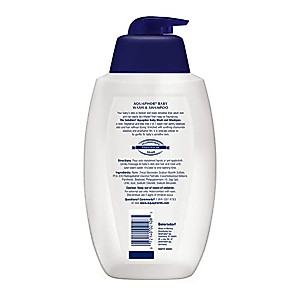 Aquaphor Baby Wash and Shampoo, Unscented Baby Shampoo and Wash, 25.4 Fl Oz Pump Bottle
