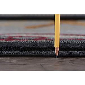 Seashore Nautical Novelty Lodge Pattern Beige Scatter Mat Rug, 2' x 3'