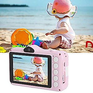 Digital Camera, High‑Definition ABS Pink Children Camera USB Charging Wide-Angle Lens for Taking Photo for Video