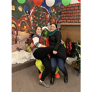 Cartoon Christmas Village Photography Backdrop Winter Snow Pine Tree Background Xmas Fairy Tale Animated Kid Party Photo Booth Banner Supplies (7x5)