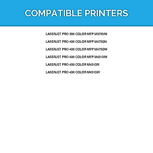 LD Products Remanufactured Toner Cartridge Compatible Replacement for HP 305A CE411A (Cyan) HP305A HP Laserjet & Laserjet Pro: 300 Color MFP M375nw, 400 Color M451dn, Pro 400 Color M475dn, M475dw