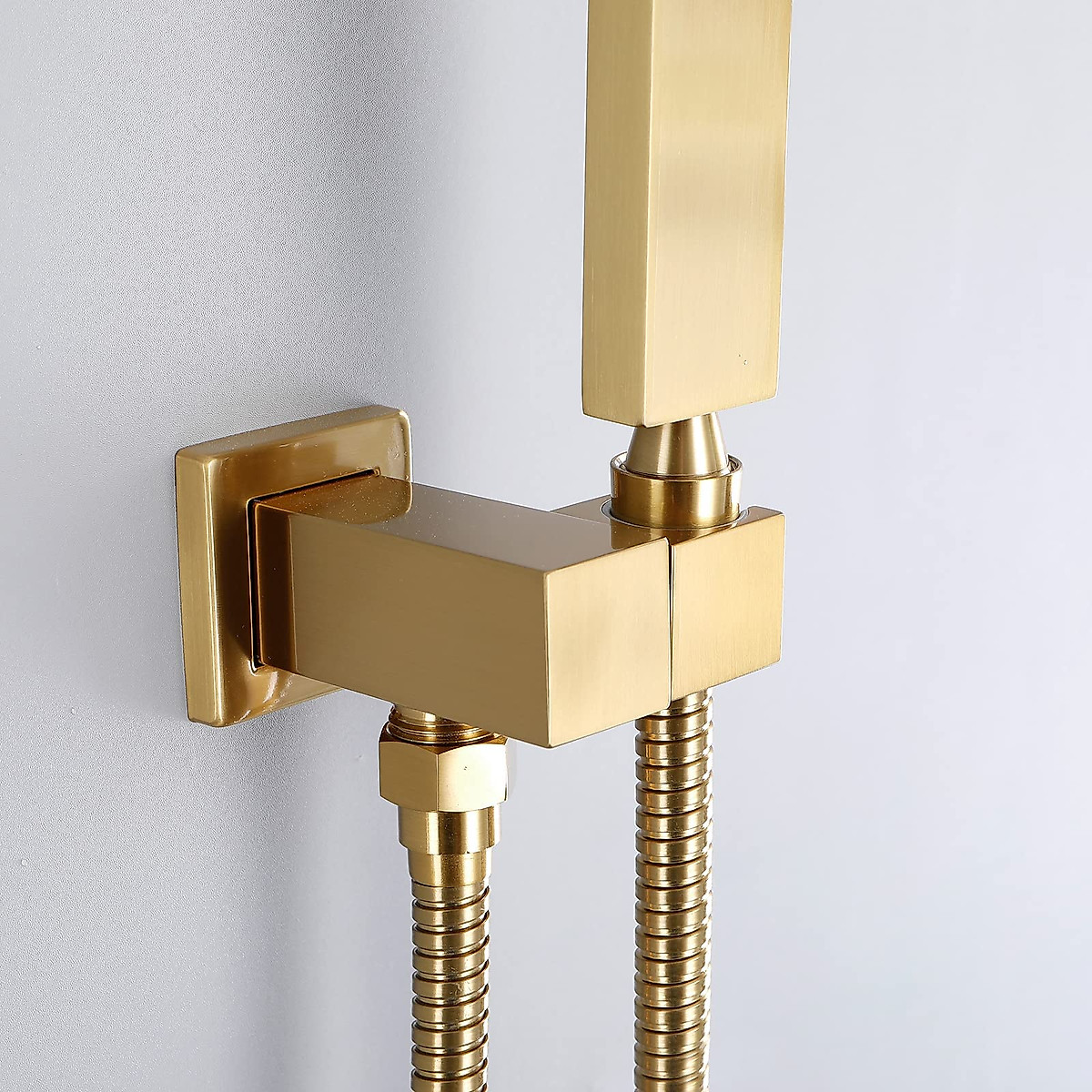 Oupukle Shower Hose Stainless Steel Handheld Shower Head Hose with Brass Insert and Nut - Durable and Flexible (60 Inches, Brushed Gold)