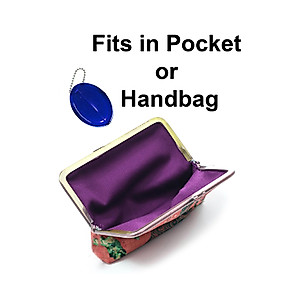 3 Oval Squeeze Purses - Made in USA (3 Blue)