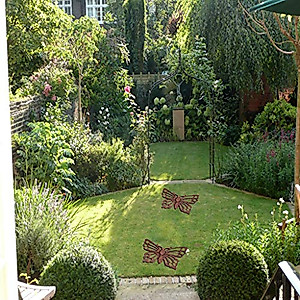 MDLUU Butterfly Stepping Stone, Cast Iron Butterfly Flagstone, Decorative Stepping Stone for Lawn, Yard, Courtyard Entry, Garden Walk Way