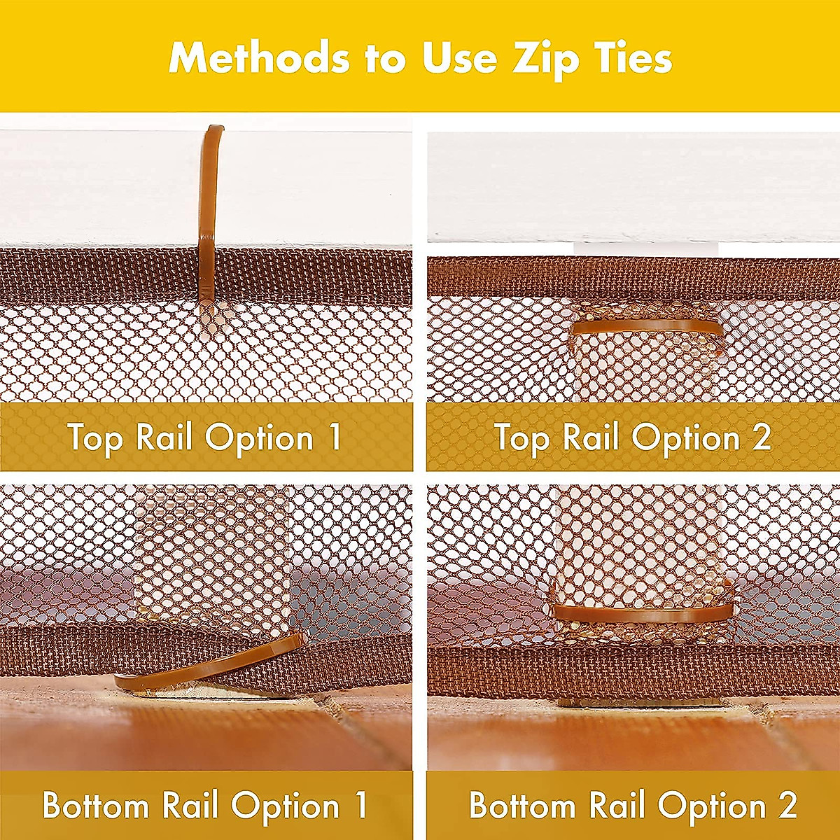 Banister Guard for Baby 10x3ft, Rail Mesh Netting for Stair, Balcony, Child Safety Net Safe Railing Barrier for Kids, Pets, Toys (10x3ft, Brown)